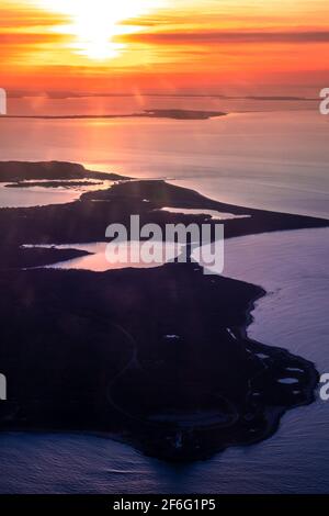 aerial view over york south carolina at sunset Stock Photo - Alamy
