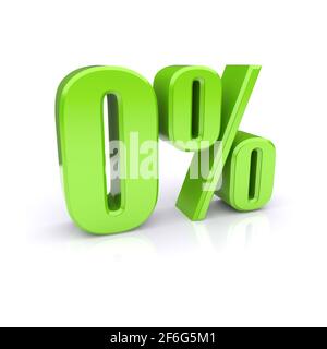 Zero percent. 3d image Stock Photo - Alamy