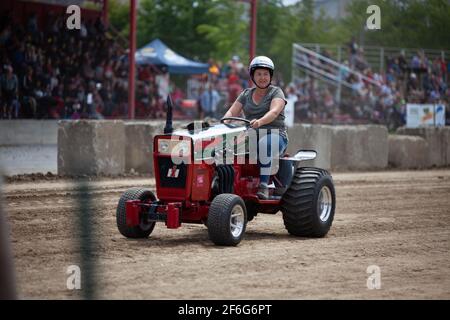 Tractor race at the Bedford Agricultural Fair, Quebec, Canada Stock ...