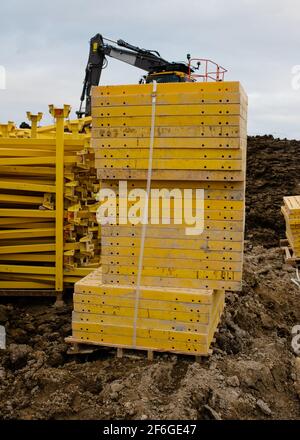 Table form, deck formwork, flying form for slab concrete Stock Photo ...