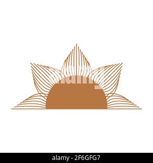 Magic concept, half vintage sun, trending beige. Figure astrology, Boho ...