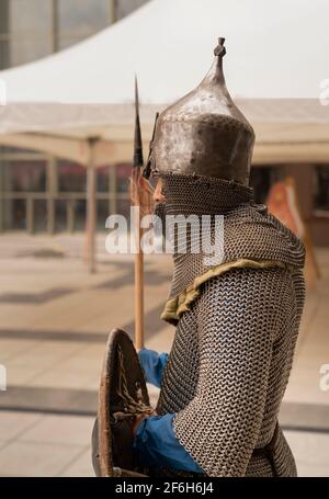 Ancient Turkish metal and leather armor - iron detail Stock Photo - Alamy