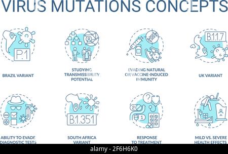 Virus mutations concept icons set Stock Vector Image & Art - Alamy