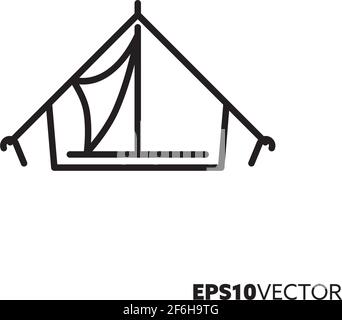 Travel tent icon outline vector. Tourism internet. Culture student ...