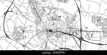 Urban vector city map of Herning, Denmark Stock Vector Image & Art - Alamy