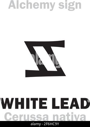 Alchemy Alphabet: WHITE LEAD (Cerussa nativa), also eq.: Spirits of ...
