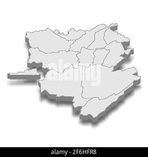 Isometric map of Armenia detailed vector illustration Stock Vector ...