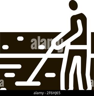 tiled foundation icon Vector Glyph Illustration Stock Vector Image ...