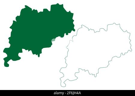 Fatehabad district (Haryana State, Republic of India) map vector ...