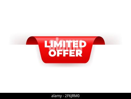 Limited Offer Red Corner Ribbon – Glossy Promotional Sale Banner and ...