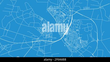 Urban vector city map of Nykobing falster, Denmark Stock Vector Image ...