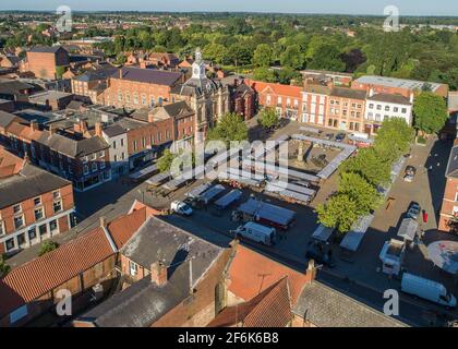 Retford Town Aerial Views Stock Photo - Alamy