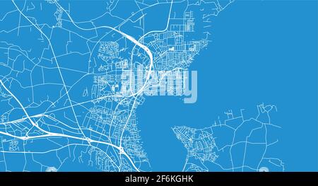 Urban vector city map of Fredericia, Denmark Stock Vector Image & Art ...
