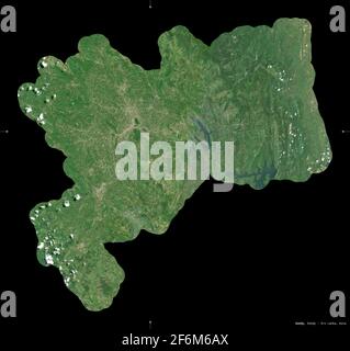 Kandy, district of Sri Lanka. High resolution satellite map. Corner ...