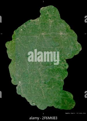 Kegalle, district of Sri Lanka. High resolution satellite map ...