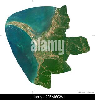 Mannar, district of Sri Lanka. High resolution satellite map Stock ...