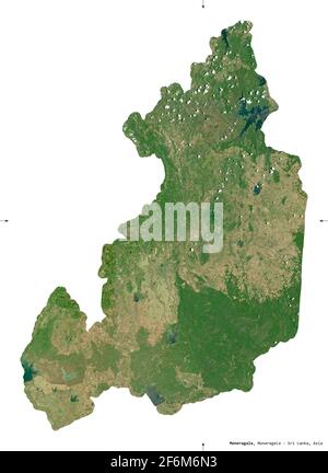 Moneragala, district of Sri Lanka. High resolution satellite map Stock ...