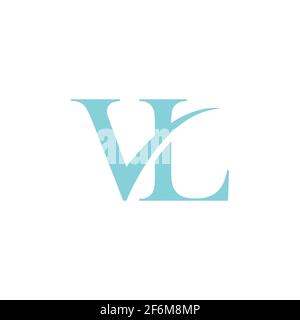 Initial VL letter luxury logo design concept. Letter V and L fashion ...