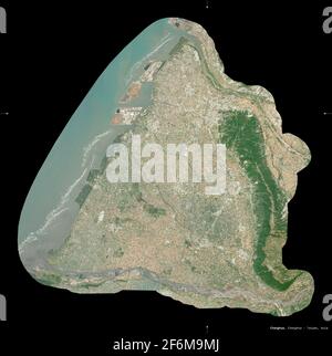 Changhua, county of Taiwan. High resolution satellite map. Locations ...