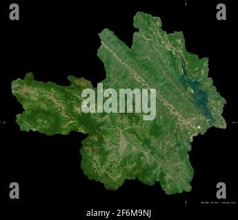 Yen Bai, province of Vietnam. High resolution satellite map. Locations ...