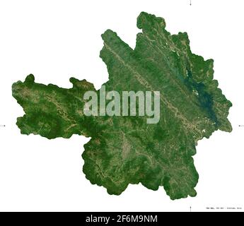 Yen Bai, province of Vietnam. High resolution satellite map. Locations ...