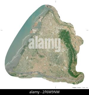 Changhua, county of Taiwan. High resolution satellite map. Locations ...