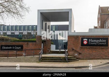 Hampshire County Council office, Elizabeth II Court in Winchester Stock ...