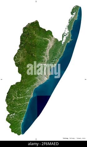 Taitung, county of Taiwan. High resolution satellite map Stock Photo ...