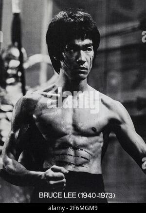 BRUCE LEE (1940-1973) Hong Kong American martial artist about 1970 ...