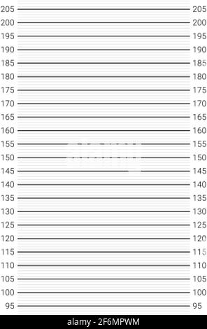 Police mugshot background with centimeters height chart and lighting ...