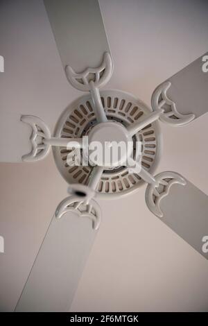 Low angle view of an electric fan Stock Photo - Alamy