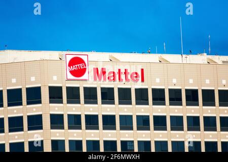 Mattel headquarters building. Mattel is an American multinational toy ...