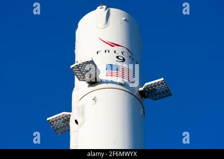 Close up of SpaceX sign on the building in Hawthorne, California Stock ...