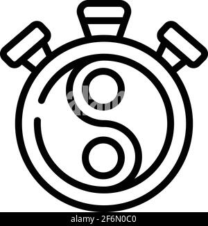 Outline of a yin yan symbol on a tarot card Vector Stock Vector Image ...