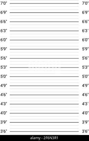 Lineup mug shot template. Empty background for burglar profile. Police ...