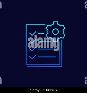 maintenance list line icon, vector Stock Vector Image & Art - Alamy