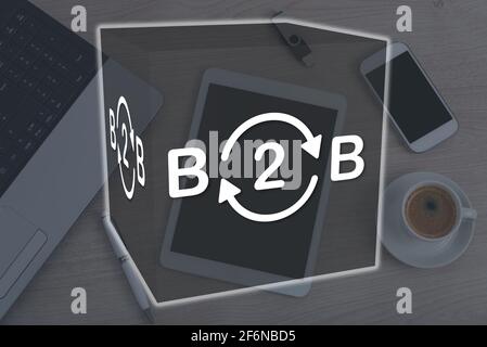 B2b concept illustrated by a picture on background Stock Photo - Alamy
