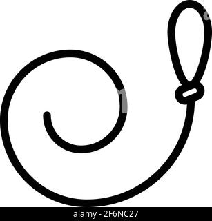 Animal lasso icon. Outline animal lasso vector icon for web design ...