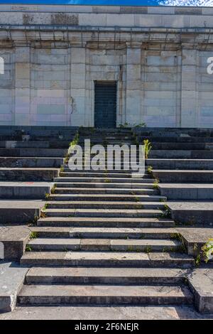 Remains of the Zeppelin Field Grandstand at the Nazi party rally ...