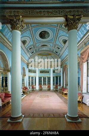 Robert Adam library in Kenwood House, London, England, UK Stock Photo ...