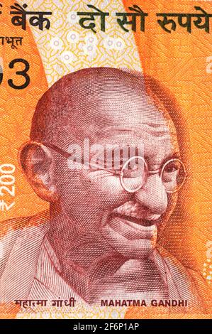 Mumbai India Asia March 21 2021 Reserve bank of india Face of Mahatma ...