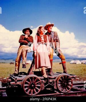 CANADIAN PACIFIC, from left, Randolph Scott, Jane Wyatt, 1949, TM and ...