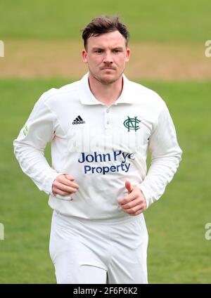 Nottinghamshire's Liam Patterson-White during day one of the Rothesay ...