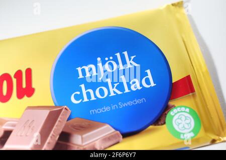 A chocolate cake from Marabou Stock Photo - Alamy