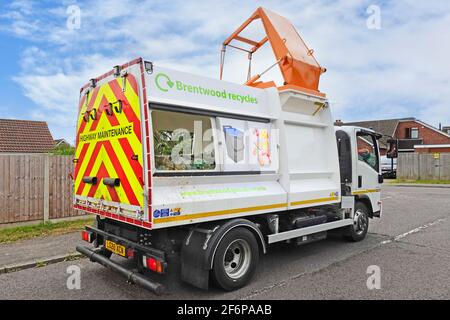 Waste management, recycling truck bin emptying London Greenwich England ...