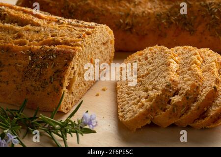 Fresh bread and rosemary Stock Photo - Alamy