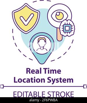 Real time location system concept icon Stock Vector Image & Art - Alamy