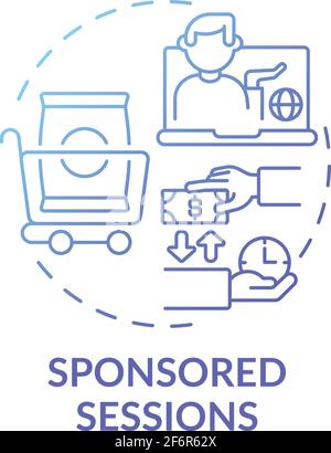Sponsored sessions concept icon Stock Vector Image & Art - Alamy