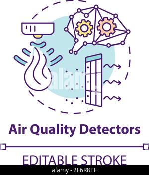 Air quality monitoring abstract concept vector illustration Stock ...
