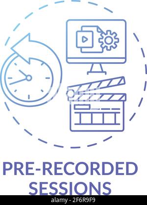 Pre-recorded sessions concept icon Stock Vector Image & Art - Alamy